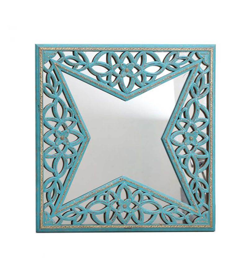 Buy Mango Wood Rectangle Wall Mirror by Artisans Rose Online - Full ...
