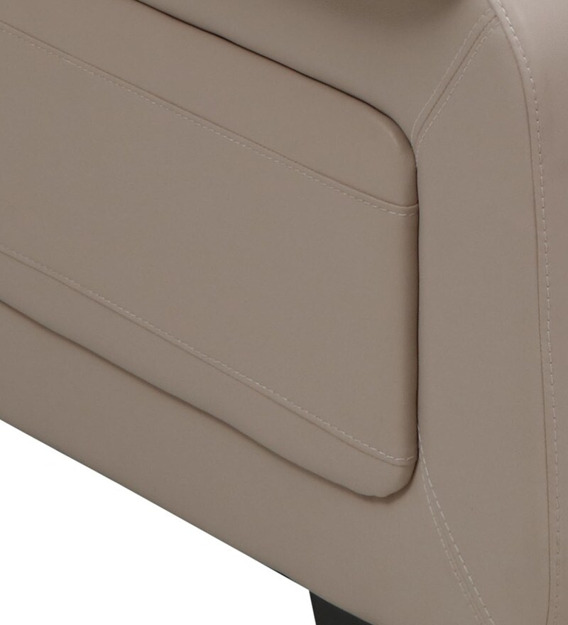 Buy Marina Leatherette 1 Seater Sofa in Beige Colour by Evok Online ...