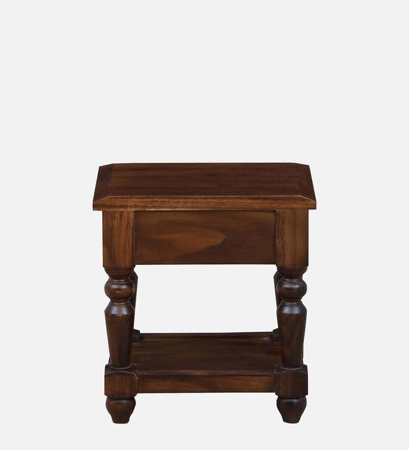 Buy Maroloma Imported Latin Teak Wood Bedside Table in Provincial Teak ...
