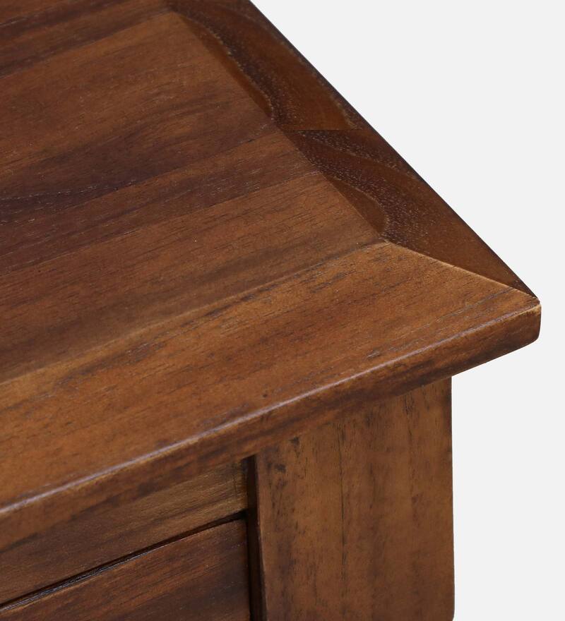 Buy Maroloma Imported Latin Teak Wood Bedside Table in Provincial Teak ...