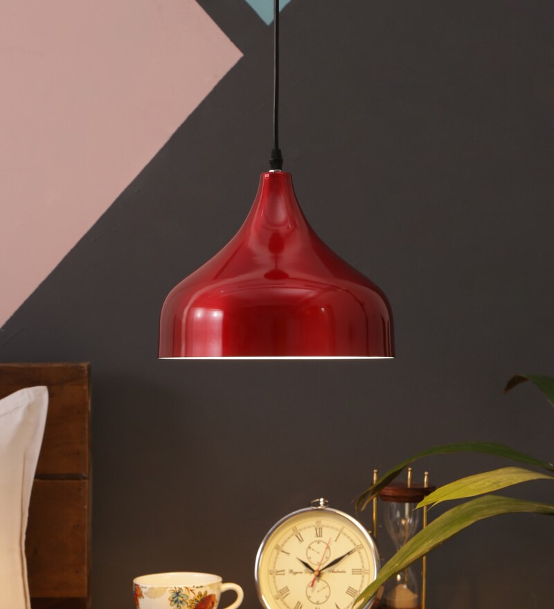 Buy Maroon Aluminium Hanging Light By Astral Online - Dome Hanging ...