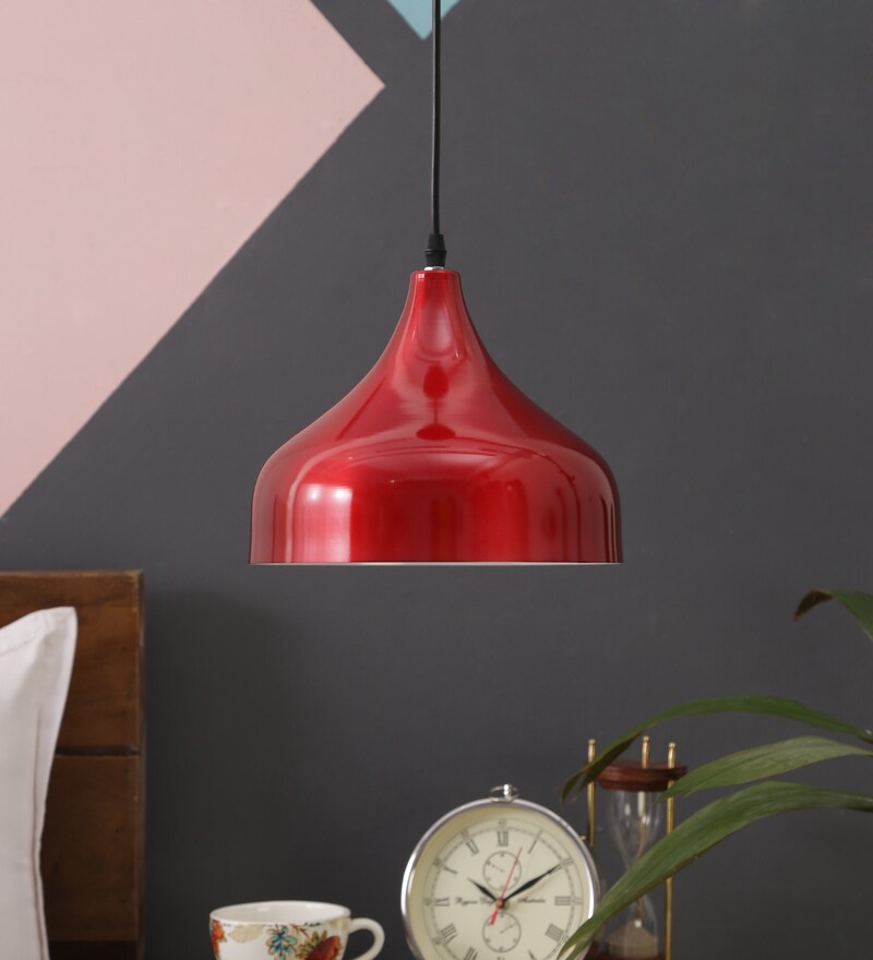 Buy Maroon Aluminium Hanging Light By Astral Online - Dome Hanging ...