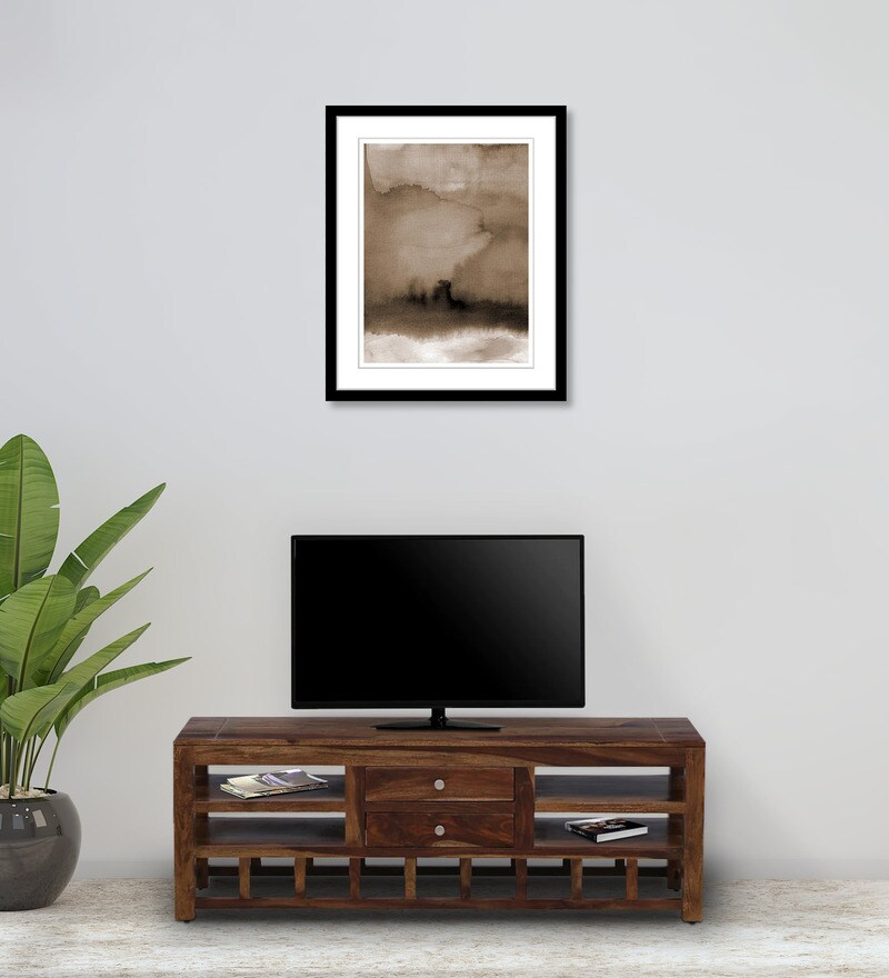 Buy Matrix Solid Wood TV Unit for TVs up to 50\ In Rustic Teak Finish ...