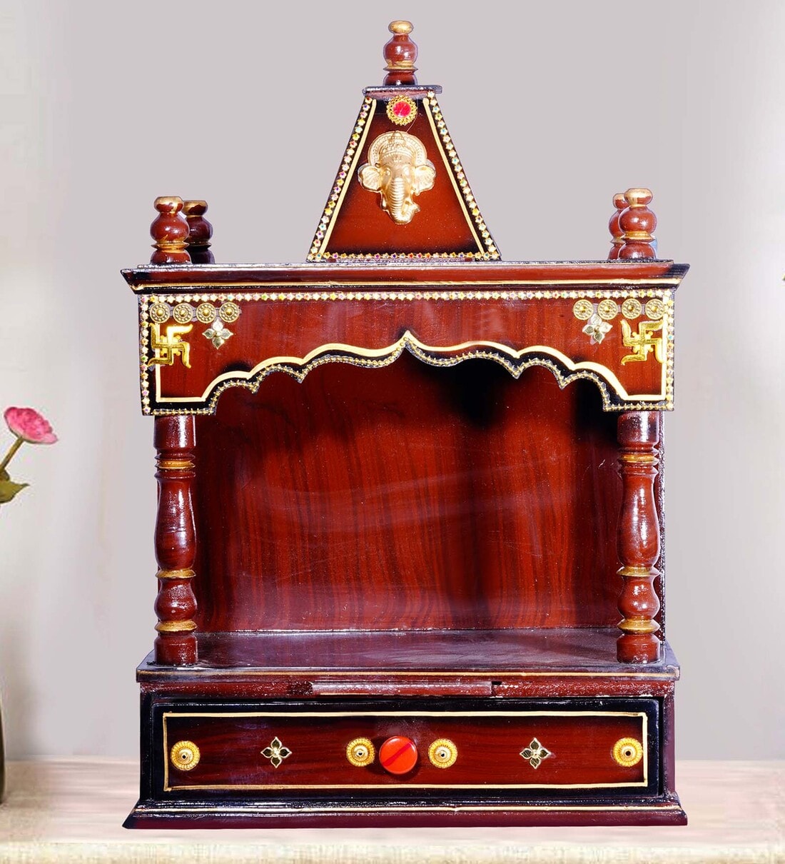 Buy MDF & Marandi Wood Pooja Mandir By Dezine Innovation at 34% OFF by Dezine Innovation | Pepperfry