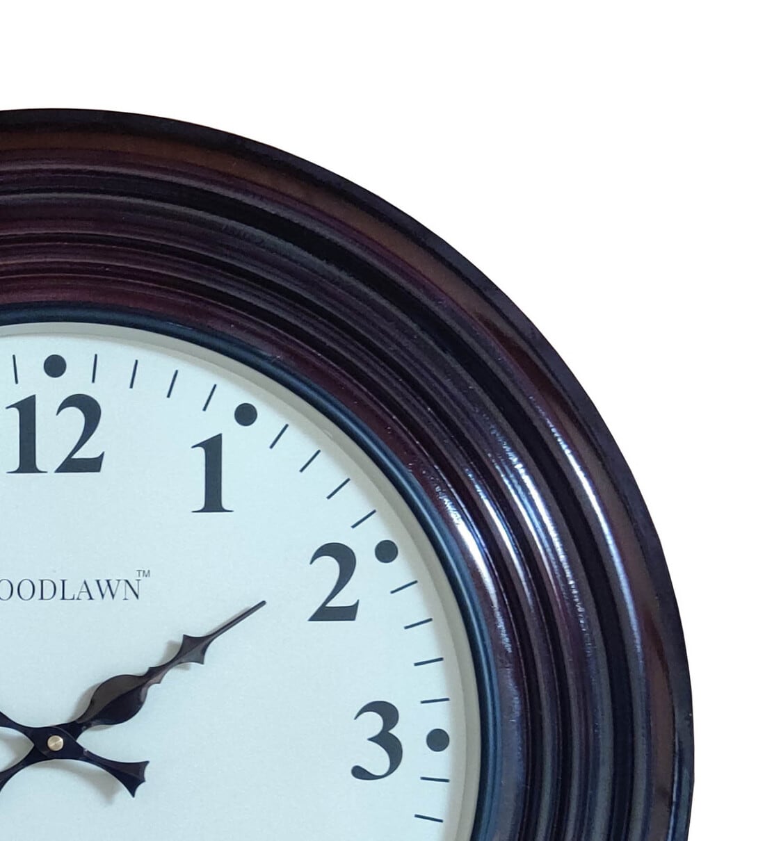 Buy MDF Black Polish Round Antique Wall Clock By Woodlawn Online ...