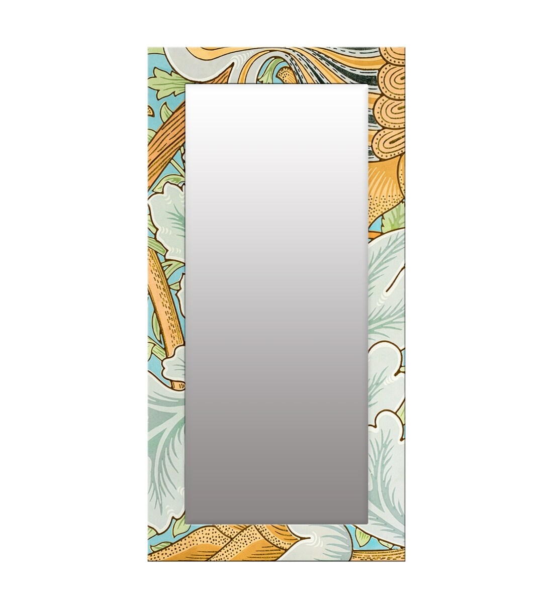 Buy MDF Bohemian Floral 4 Ft Floor Mirror By 999Store Online - Floor ...