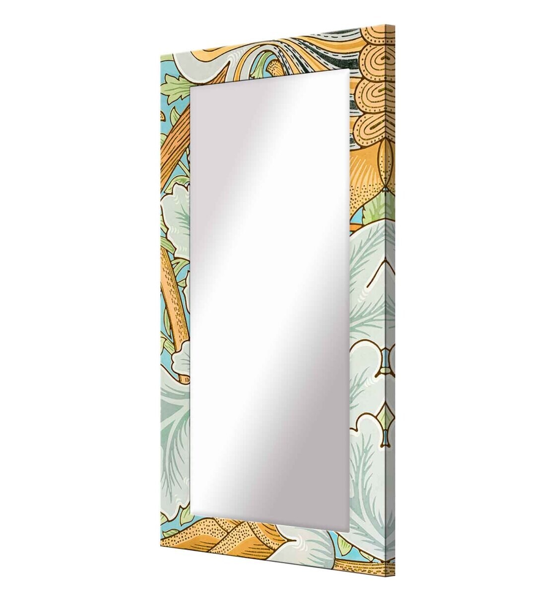 Buy MDF Bohemian Floral 4 Ft Floor Mirror By 999Store Online - Floor ...