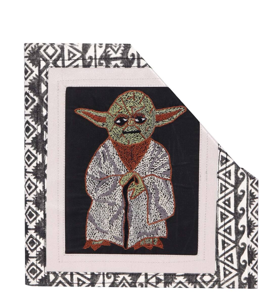 Buy MDF Cartoon Impression Embroidered Magazine Holder In Black By ...