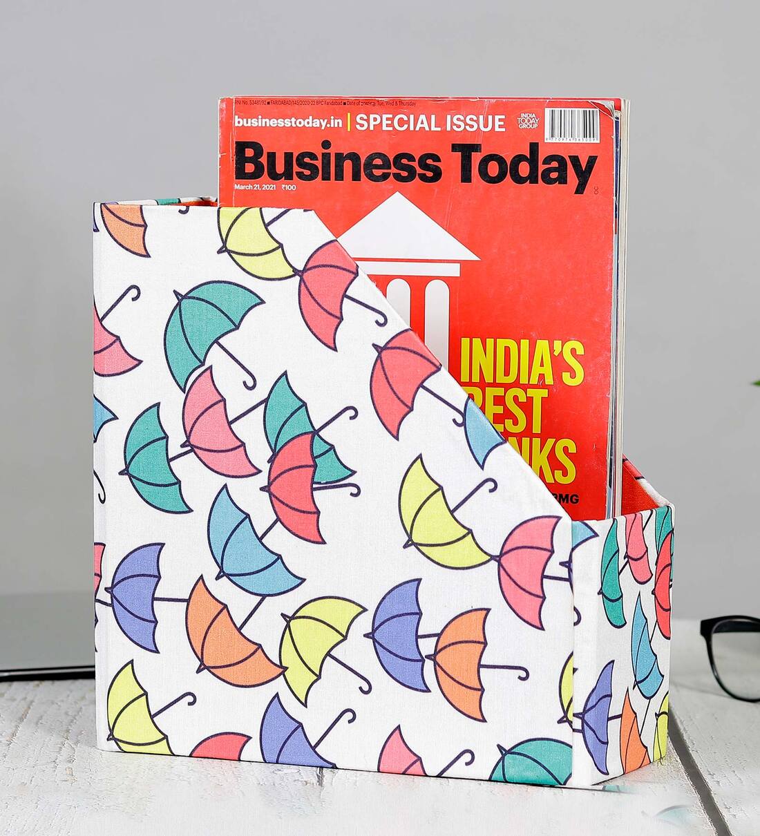 Buy Decorative White Engineered Wood Magazine Rack at 20% OFF by Indha ...