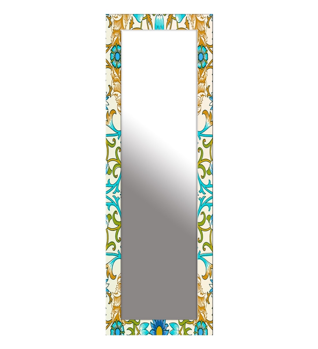 Buy MDF Flower Pattern 6 Ft Floor Mirror By 999Store Online - Floor ...