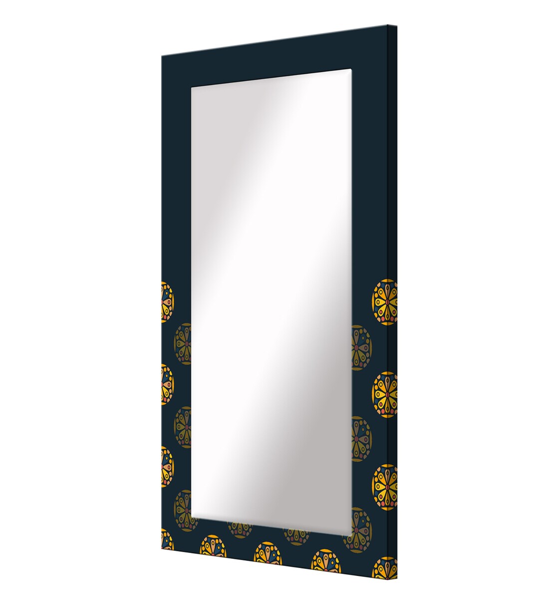 Buy MDF Geometric Mandala 4 Ft Floor Mirror By 999Store Online - Floor ...