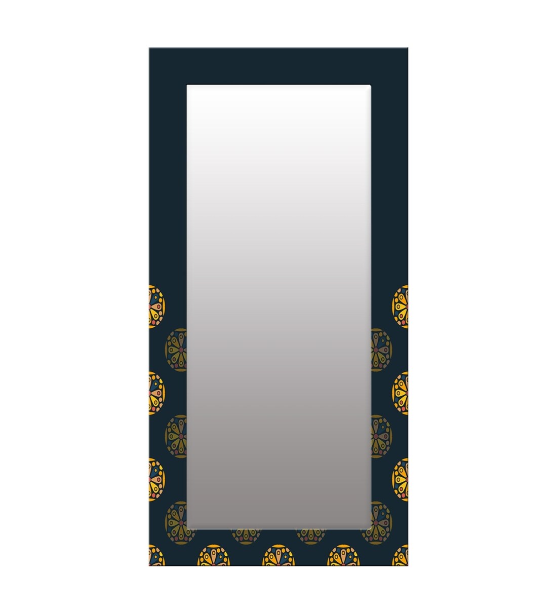 Buy MDF Geometric Mandala 4 Ft Floor Mirror By 999Store Online - Floor ...