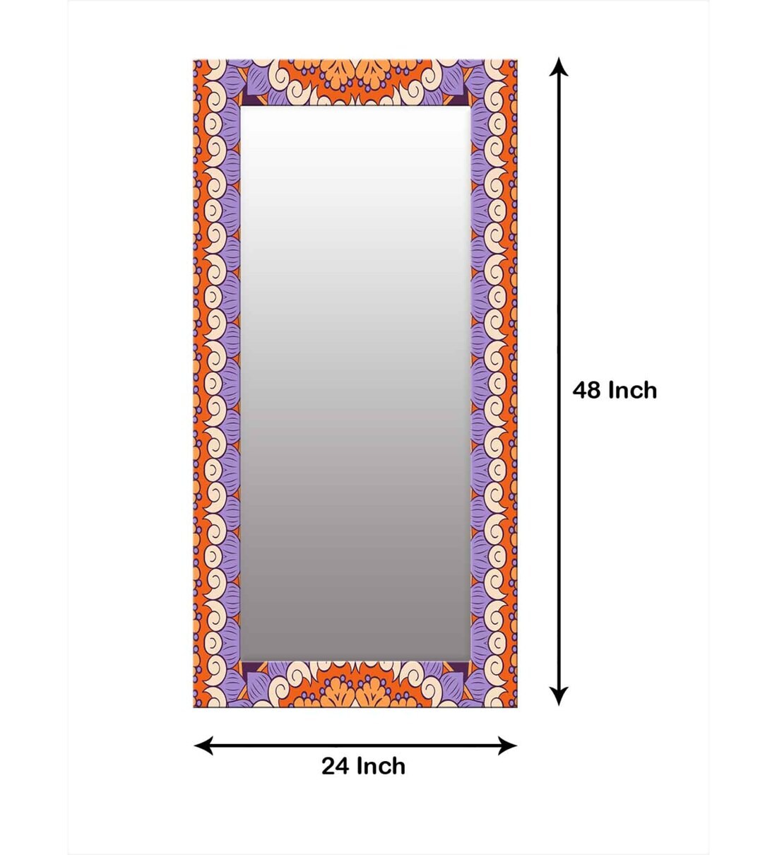 Buy MDF Mandala Rangoli 4 Ft Floor Mirror By 999Store Online - Floor ...