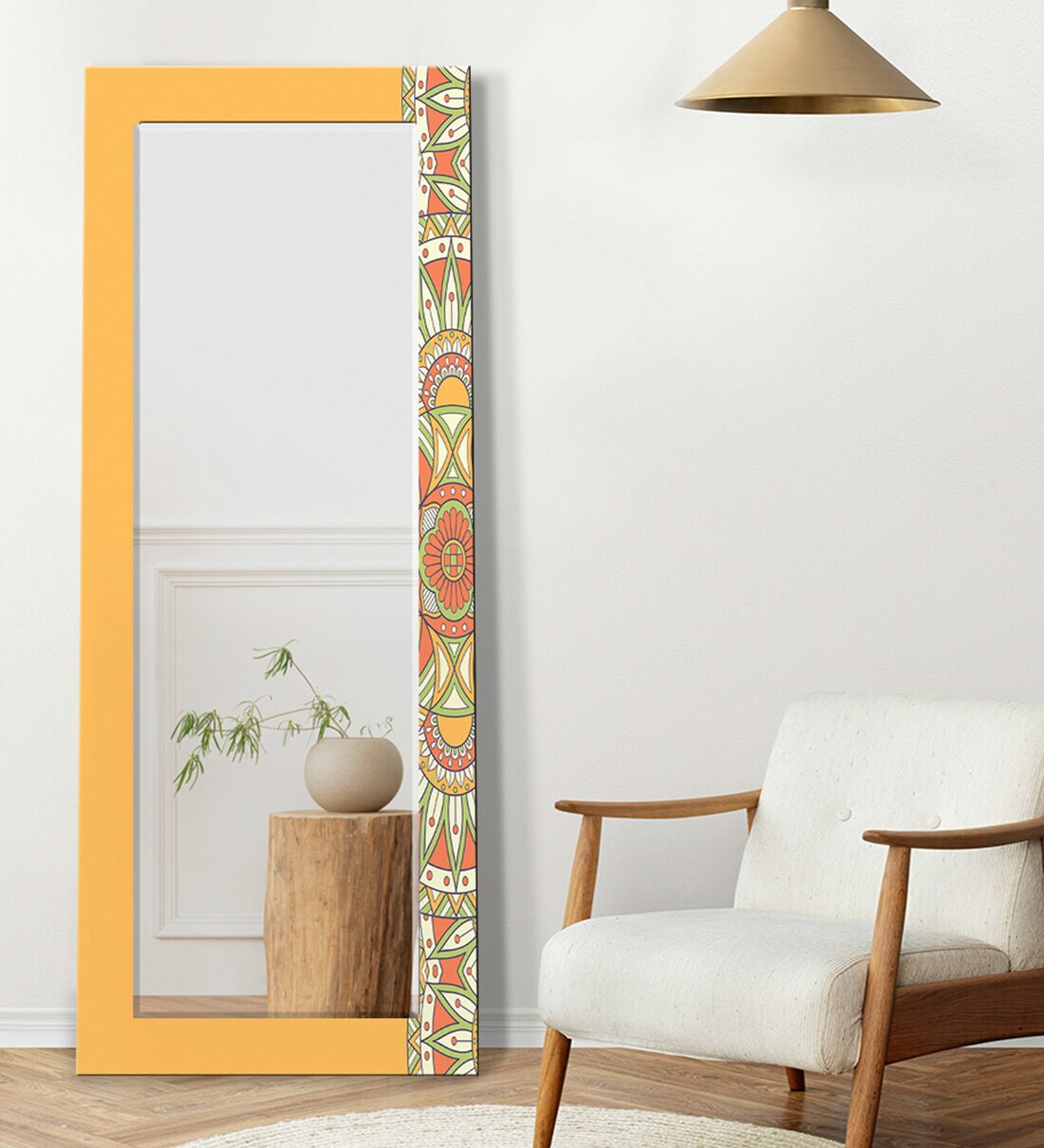 Buy MDF Mandala Rangoli 5 Ft Floor Mirror By 999Store Online - Floor ...