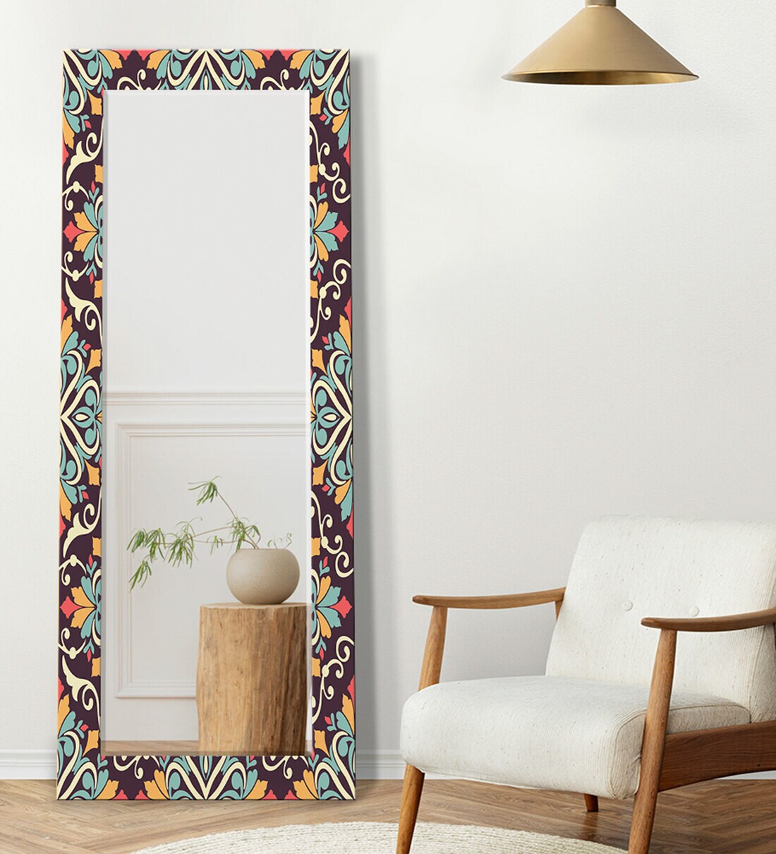 Buy Mdf Pattern Arabian 5 Ft Floor Mirror at 21% OFF by 999Store ...