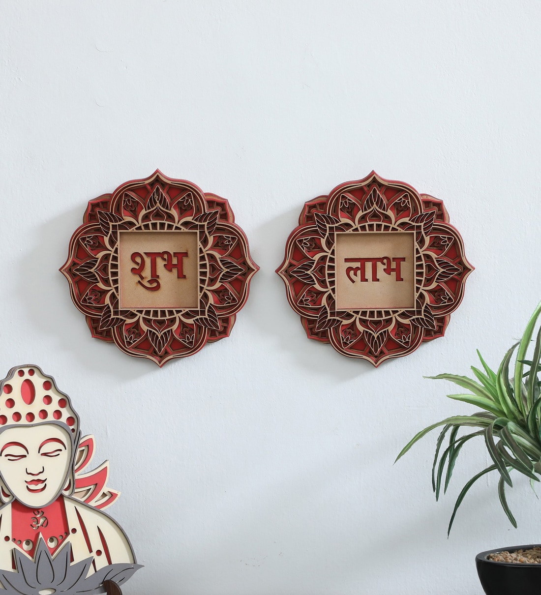 Buy MDF Subh - Labh Wall & Door D cor & Office Table D cor Art at 33% ...