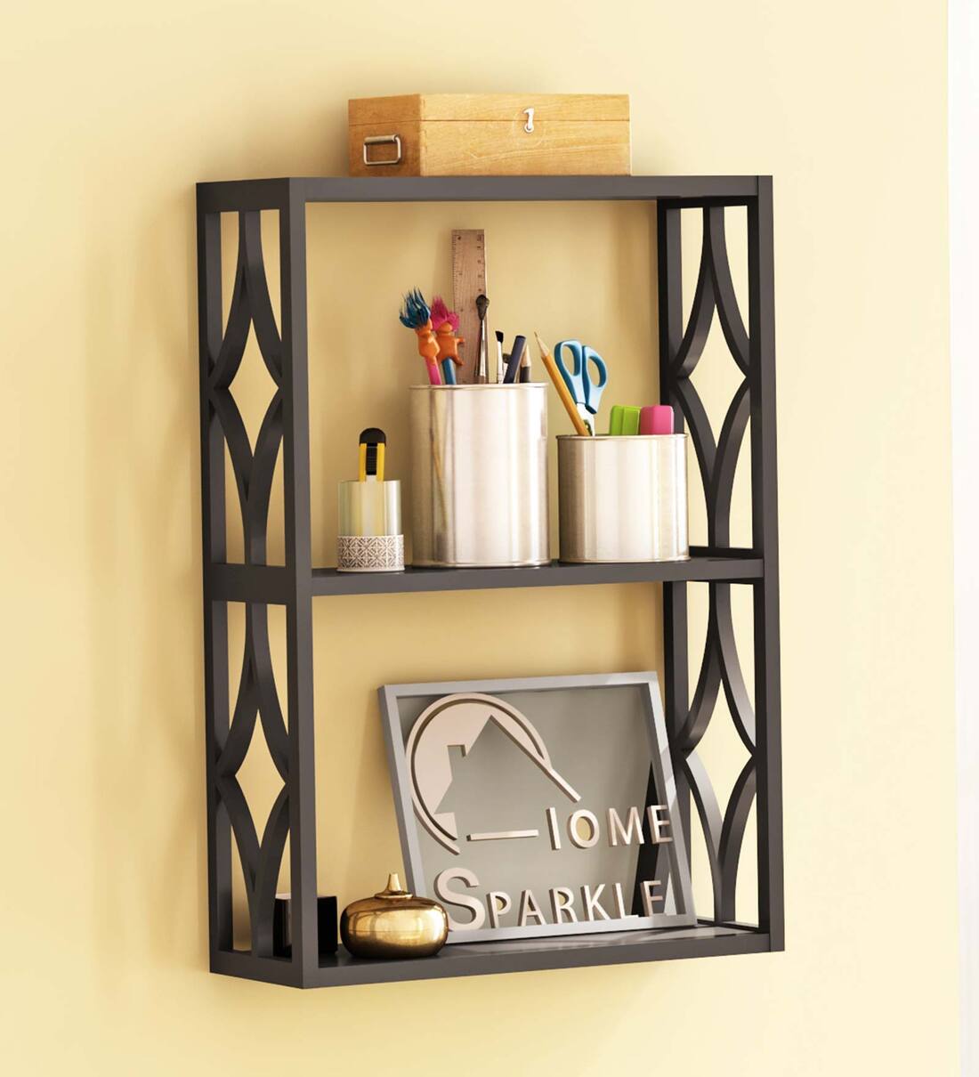 Buy MDF Two Tiered Wall Shelf By Home Sparkle at 54% OFF by Home ...
