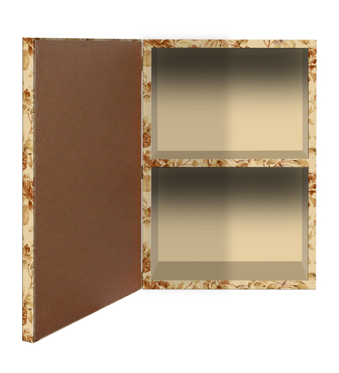 Buy MDF Wall Cabinet With Mirror In Floral By 999Store Online - Novelty ...