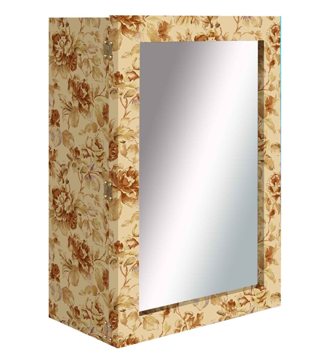 Buy MDF Wall Cabinet With Mirror In Floral By 999Store Online - Novelty ...