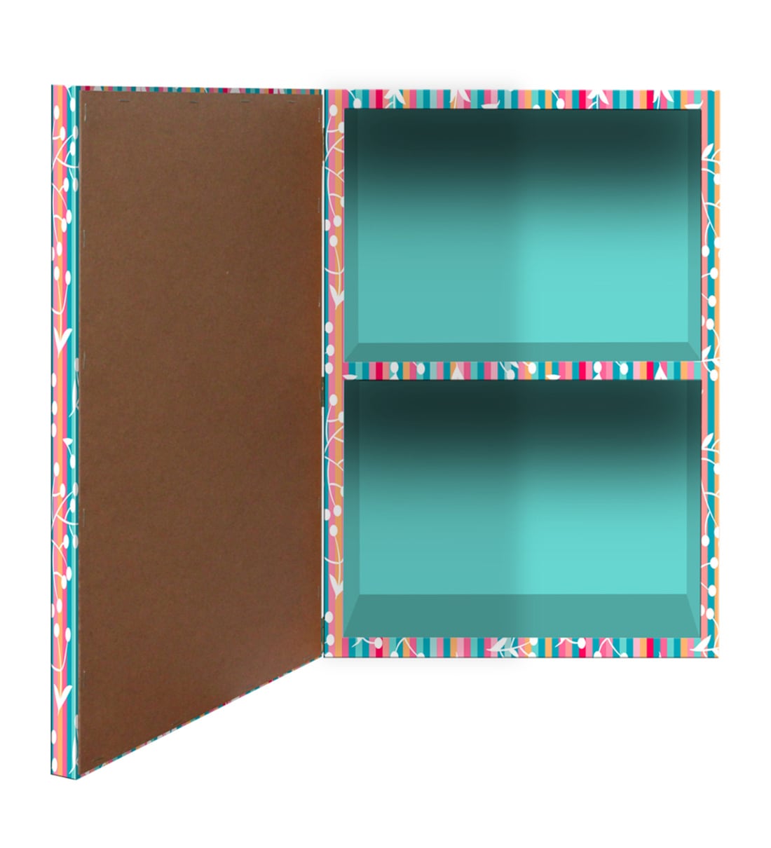 Buy MDF Wall Cabinet With Mirror In Multicolour By 999Store Online ...