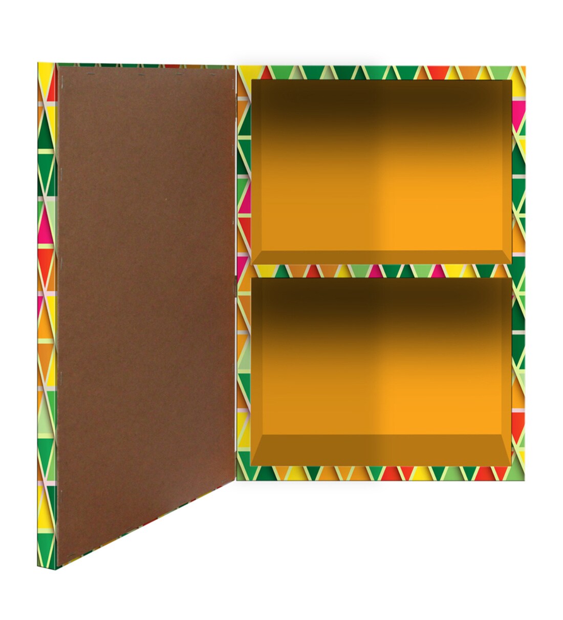 Buy MDF Wall Cabinet With Mirror In Multicolour By 999Store Online ...