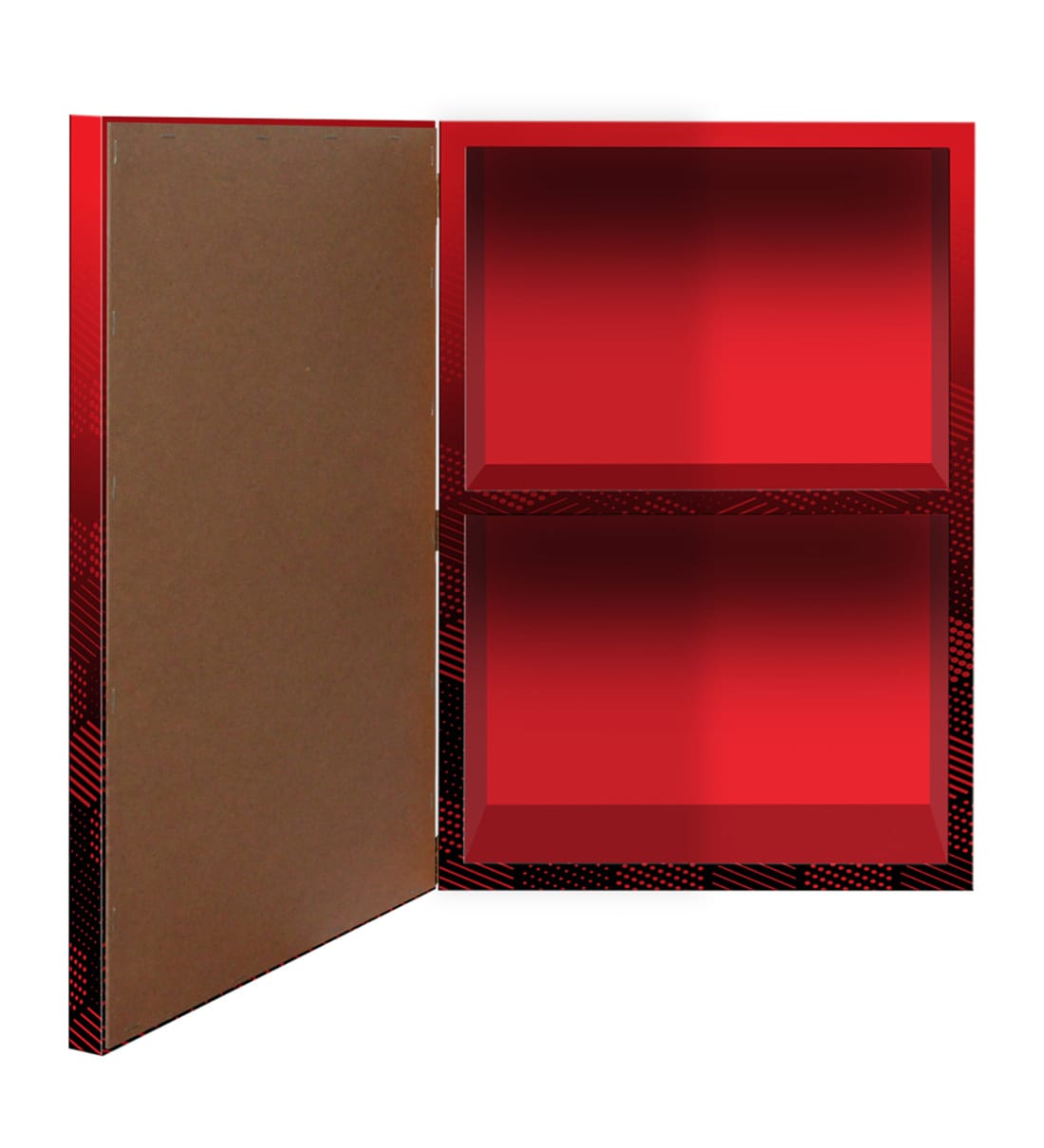 Buy MDF Wall Cabinet With Mirror In Red By 999Store Online - Novelty ...