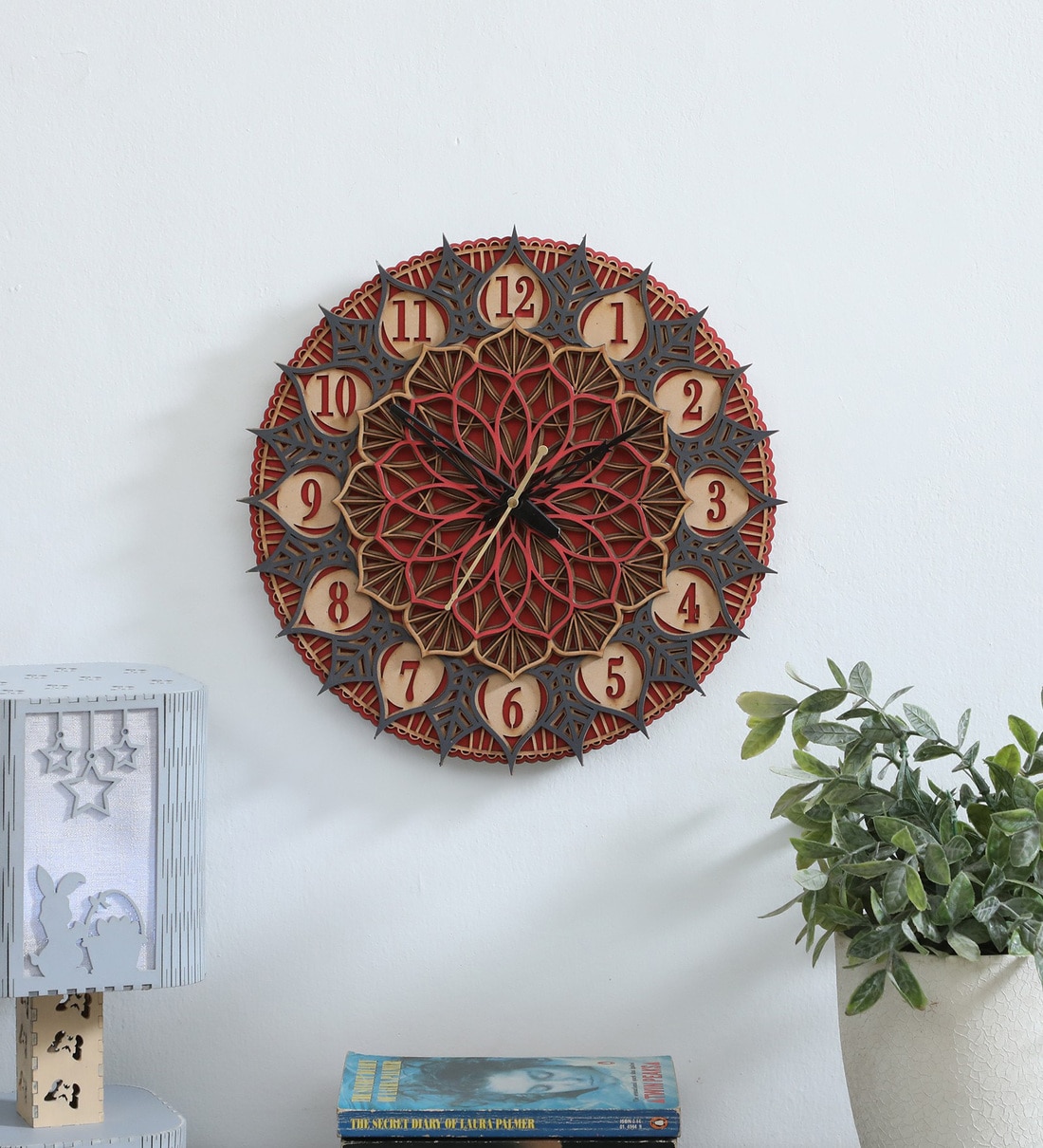 Buy Laser Cut Design MDF Wall Clock Living Room at 20% OFF by ...