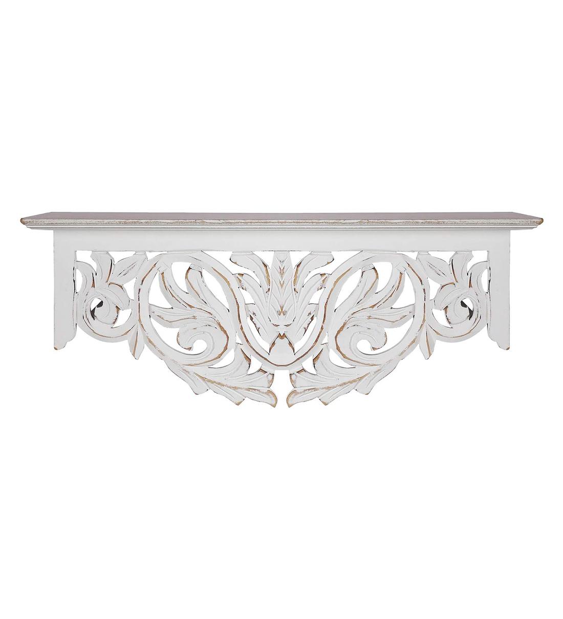 Buy MDF Wall Shelf In White By The Urban Store Online - Traditional ...