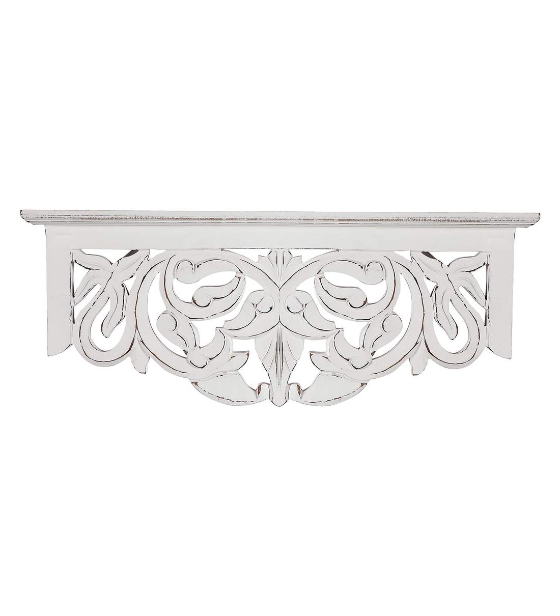 Buy MDF Wall Shelf In White By The Urban Store Online - Traditional ...