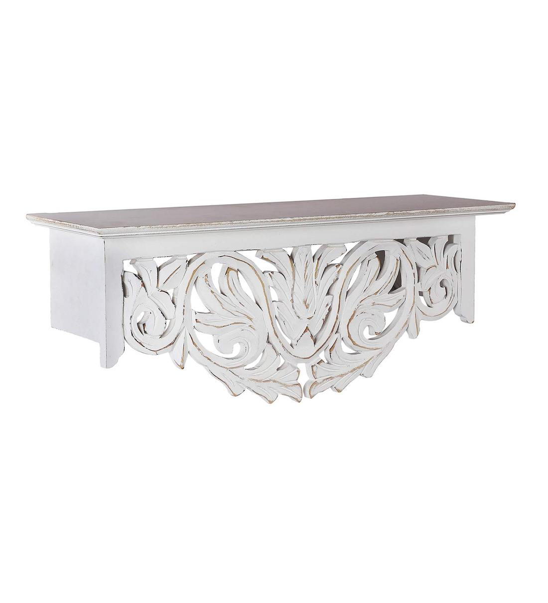 Buy MDF Wall Shelf In White By The Urban Store Online - Traditional ...