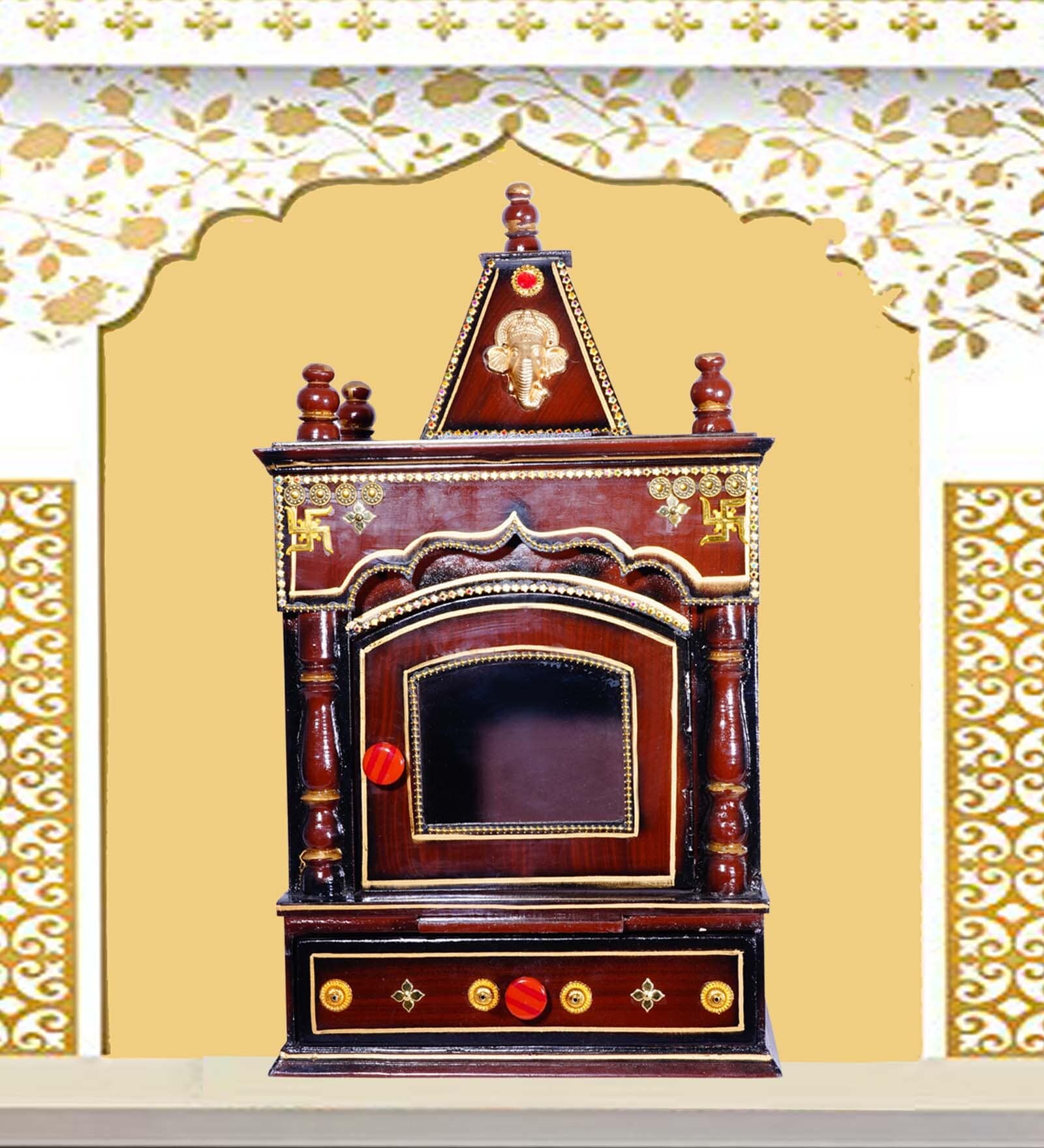 Buy MDF & Marandi Wood Pooja Mandir By Dezine Innovation at 21% OFF by ...