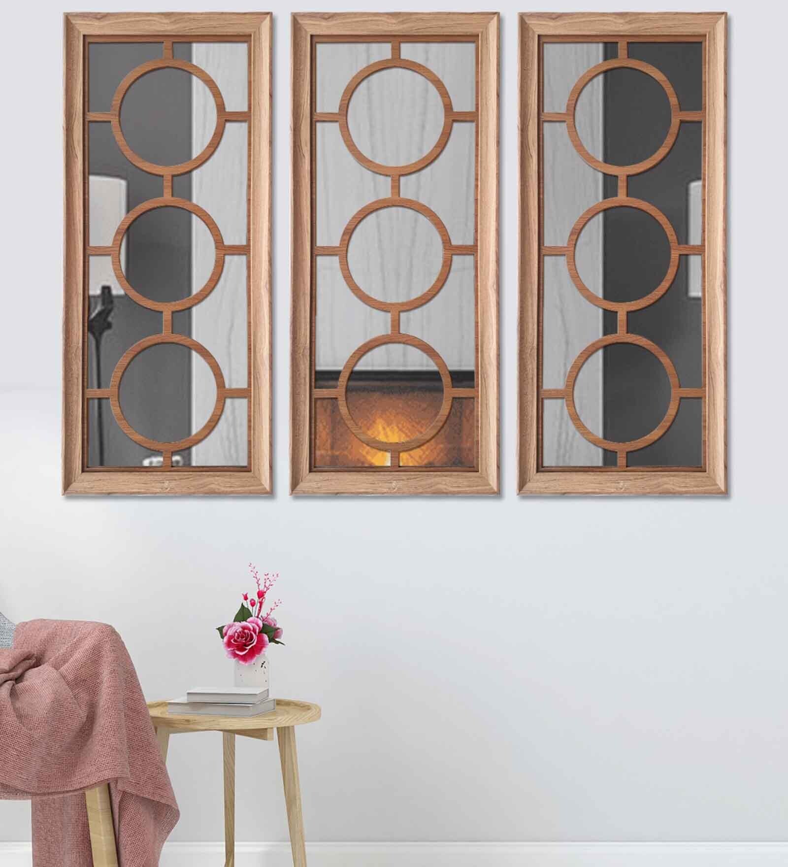 Buy Brown MDF Decorative Mirror Sets at 52% OFF by Art Street | Pepperfry