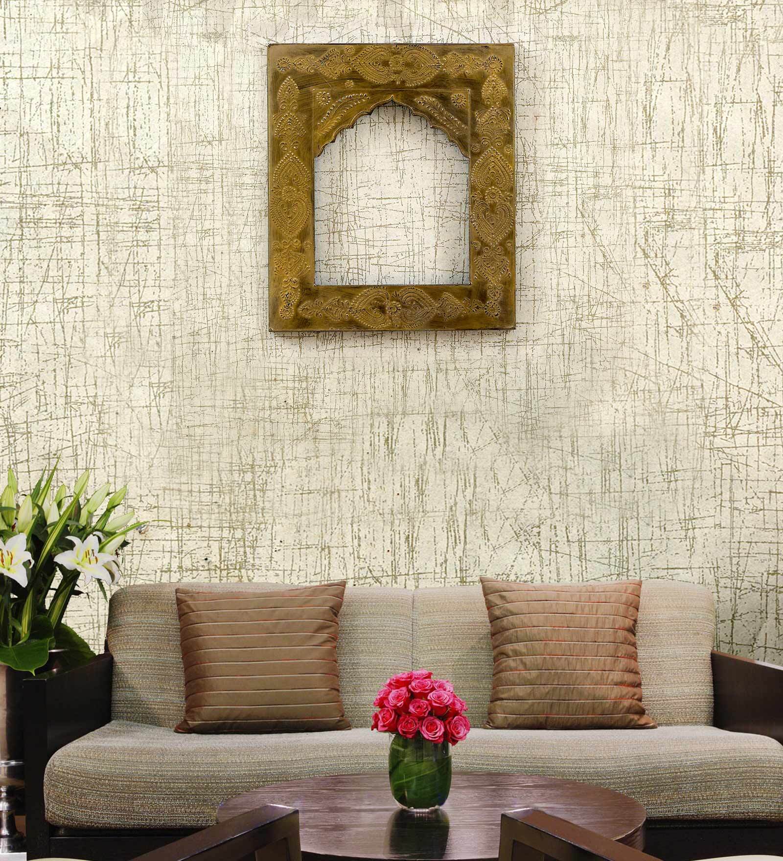 Buy Mdf Handpainted Rectangle Golden Colour Frame at 36% OFF by Craft ...