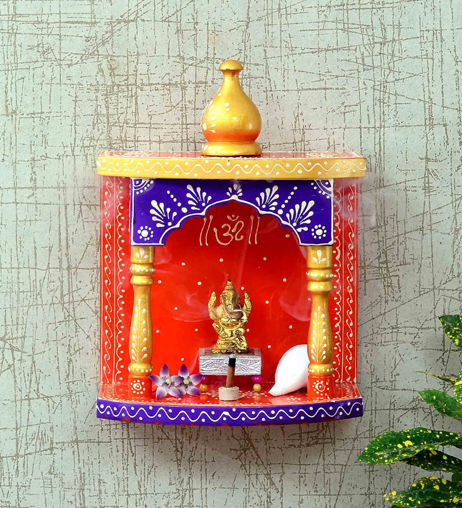 Buy MDF Handpainted Wall Mounted Pooja Mandir at 1% OFF by Craft Tree ...