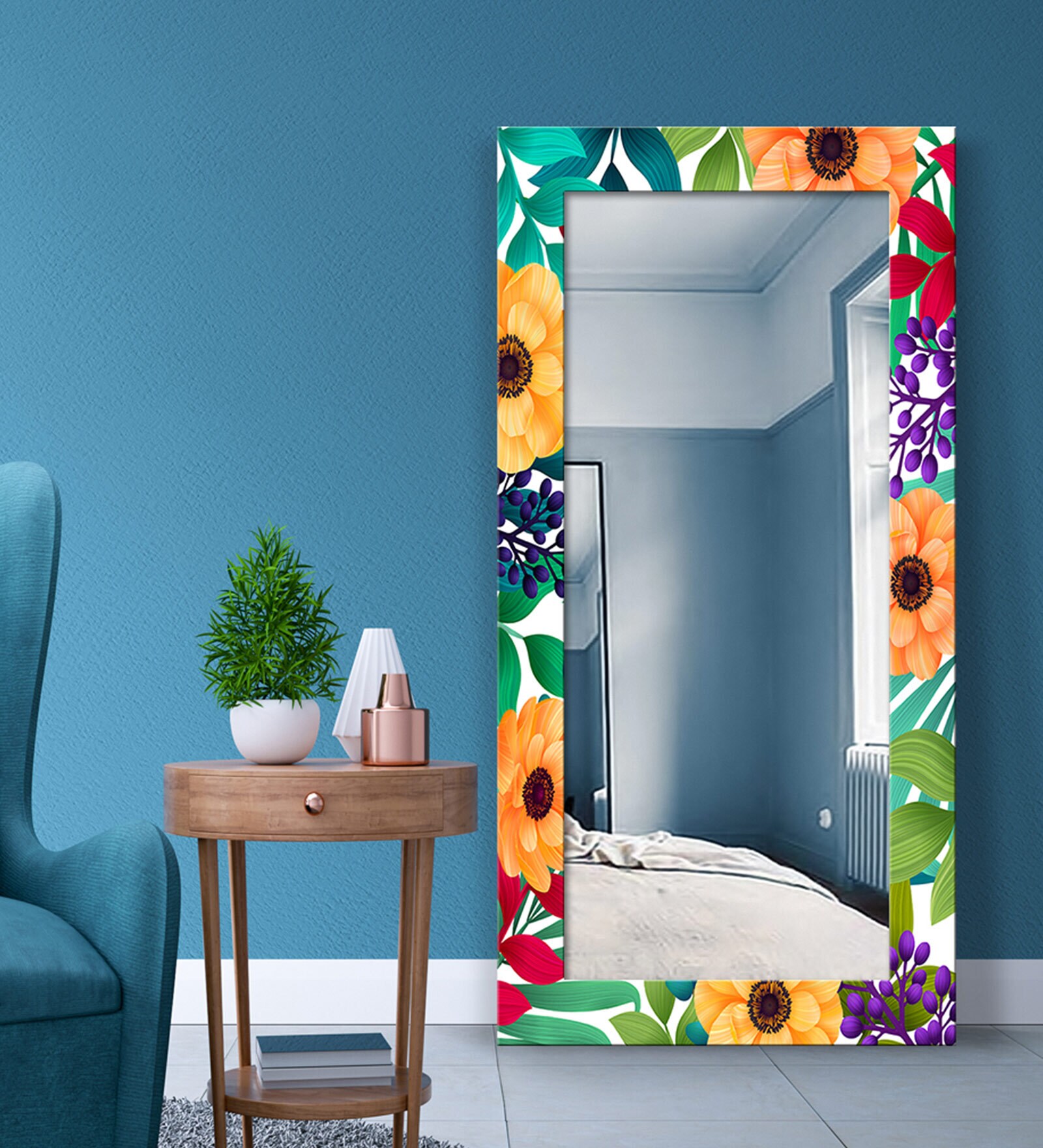 Buy Mdf Summer Tropical 4 Ft Floor Mirror at 32% OFF by 999Store ...