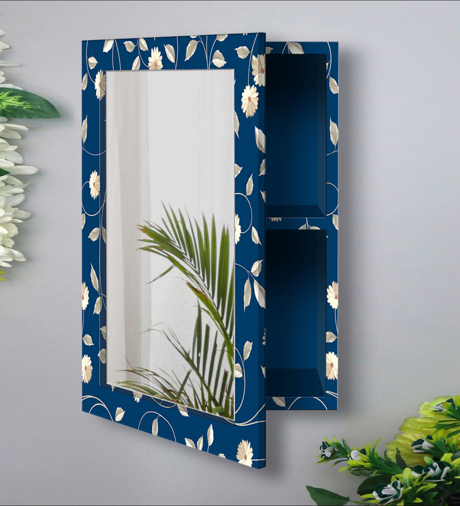 Buy MDF Wall Cabinet With Mirror In Multicolour By 999Store at 33% OFF ...