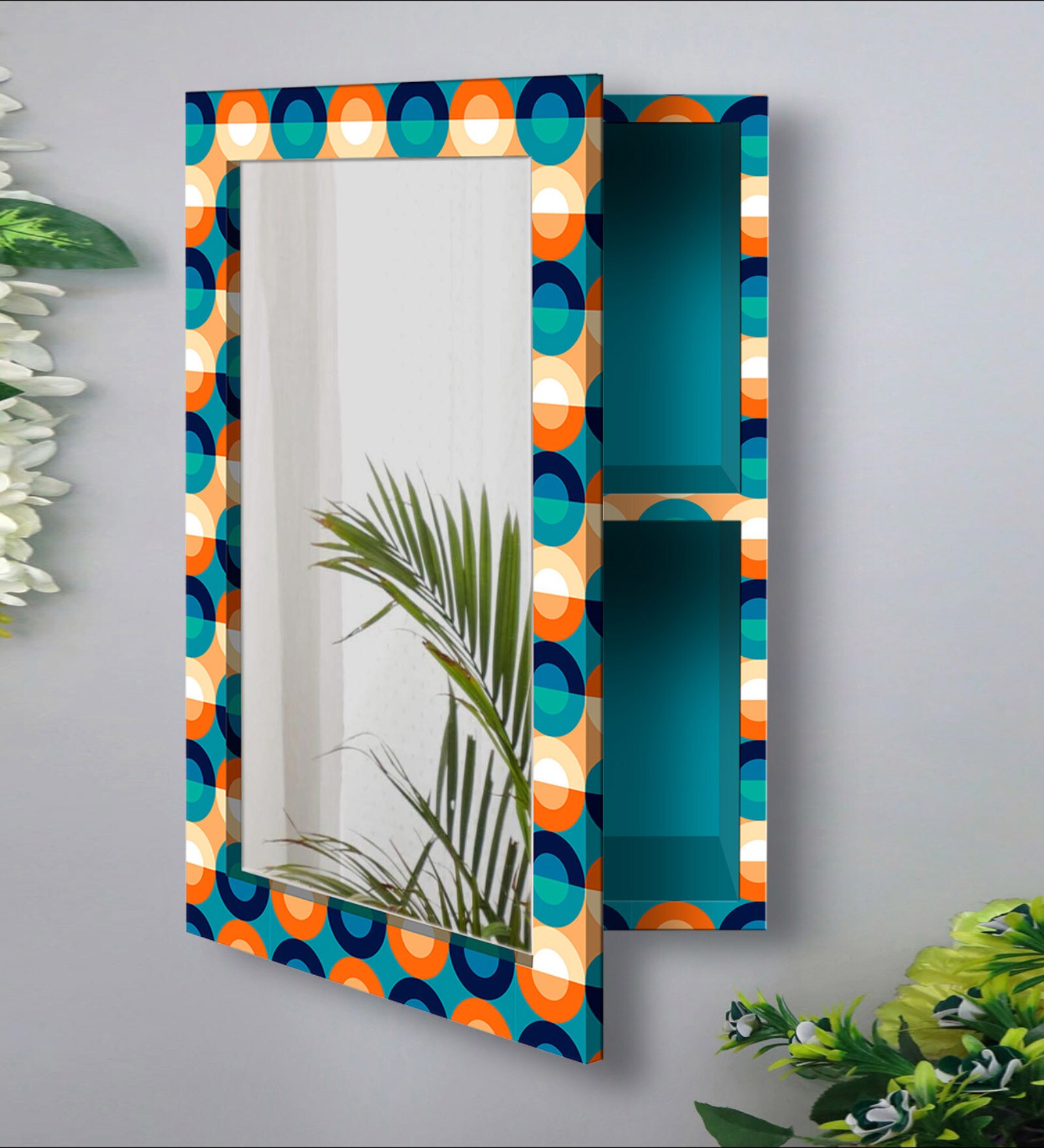 Buy MDF Wall Cabinet With Mirror In Multicolour By 999Store at 33% OFF ...