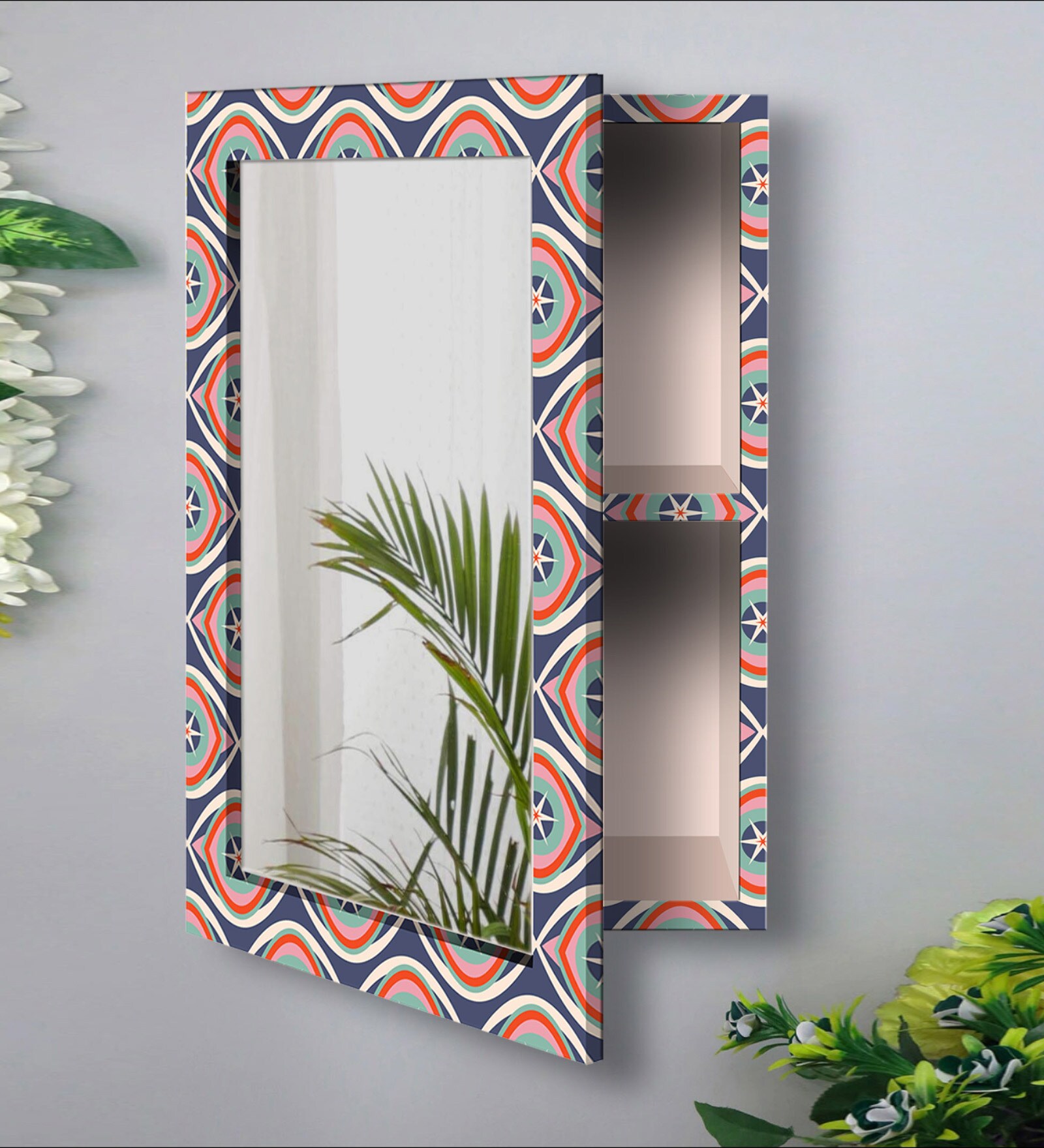 Buy MDF Wall Cabinet With Mirror In Multicolour By 999Store at 33% OFF ...