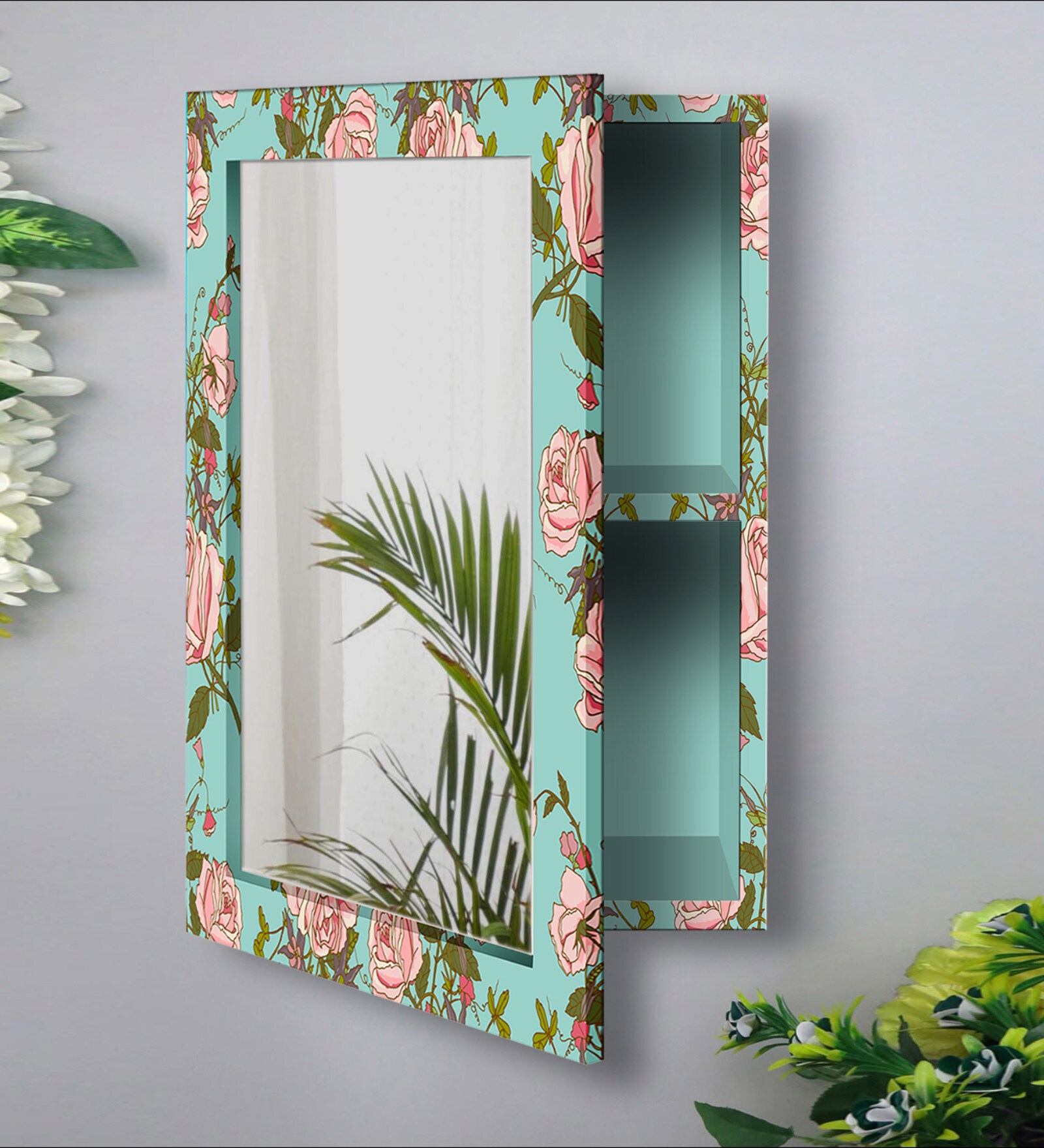 Buy Mdf Wall Cabinet With Mirror In Pink at 33% OFF by 999Store | Pepperfry