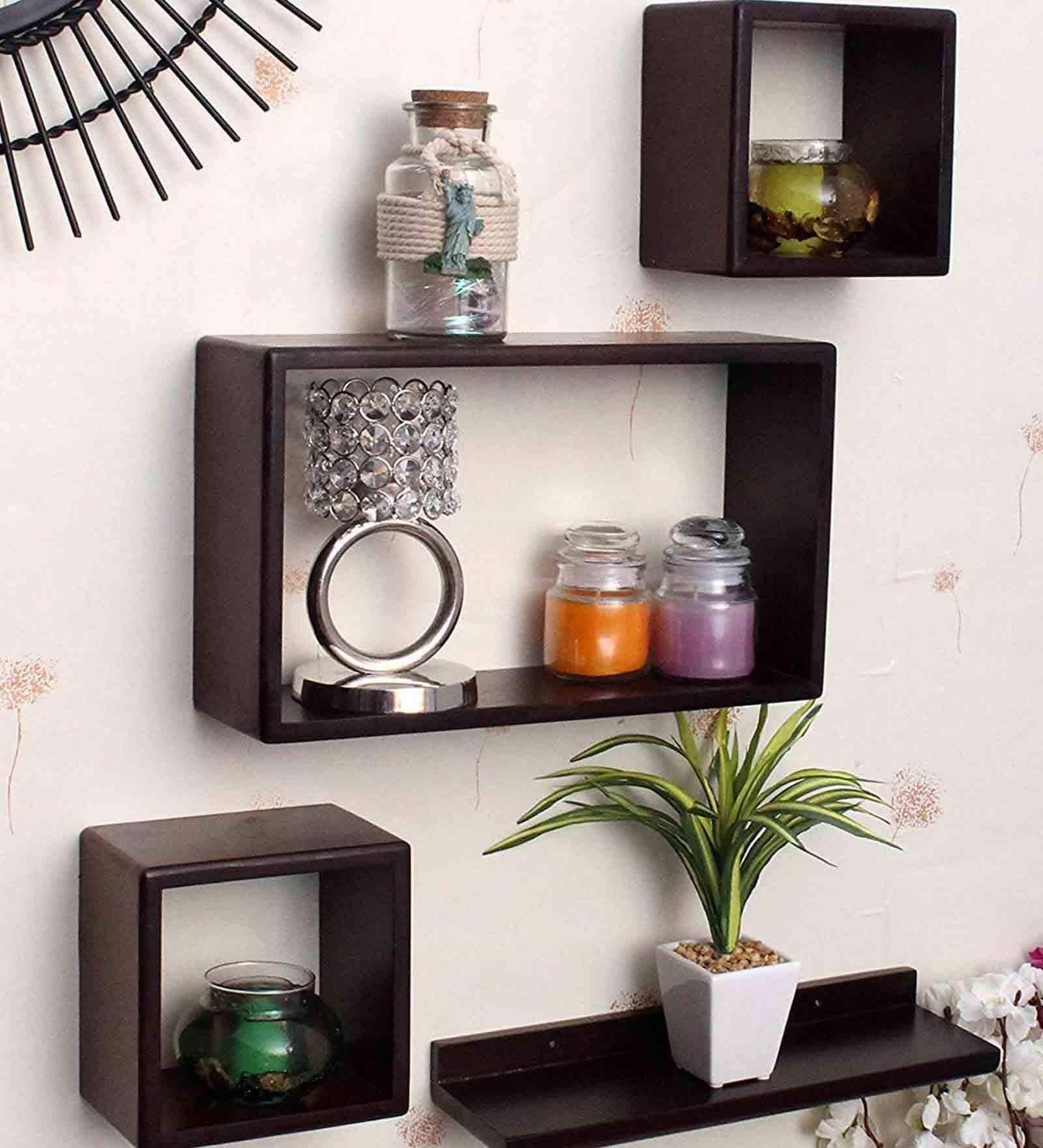 Buy MDF Wood Wall Shelf in Brown Colour By Home Sparkle at 24% OFF by ...