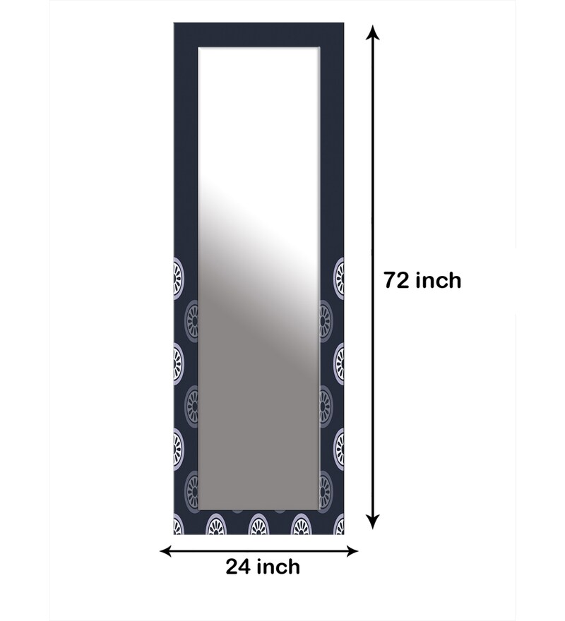 Buy MDF Geometric Pattern 6 Ft Floor Mirror By 999Store Online - Floor ...