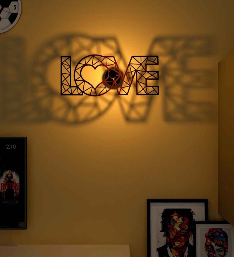 Buy MDF Love Creative design Shadow lamp By Wallmantra Online - Novelty ...