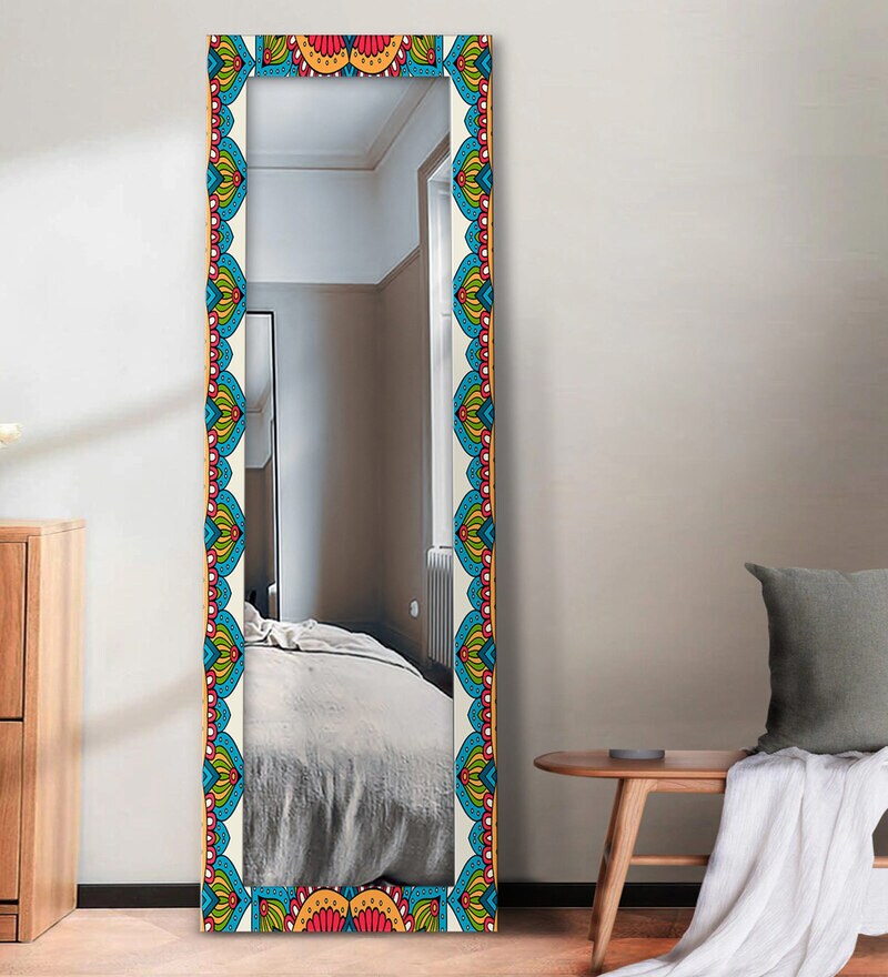 Buy MDF Mandala Rangoli 6 Ft Floor Mirror By 999Store Online - Floor ...