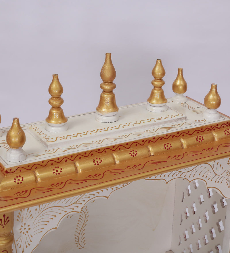 Buy MDF Mandir In Golden By India Home Wood Online - Mandirs ...