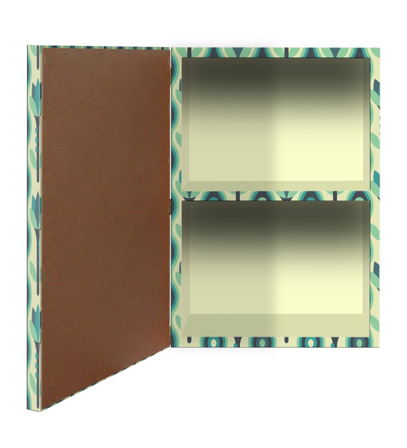 Buy MDF Wall Cabinet With Mirror In Floral By 999Store Online - Novelty ...