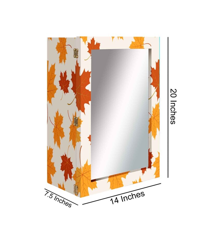 Buy MDF Wall Cabinet With Mirror In Multicolour By 999Store Online ...