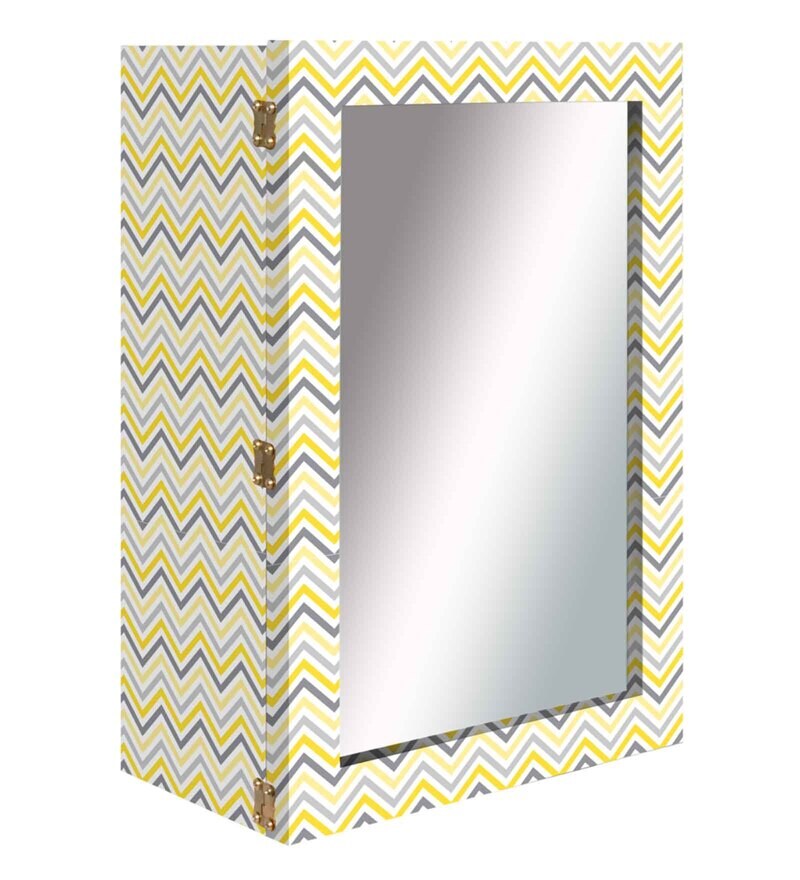 Buy MDF Wall Cabinet With Mirror In Multicolour By 999Store Online ...