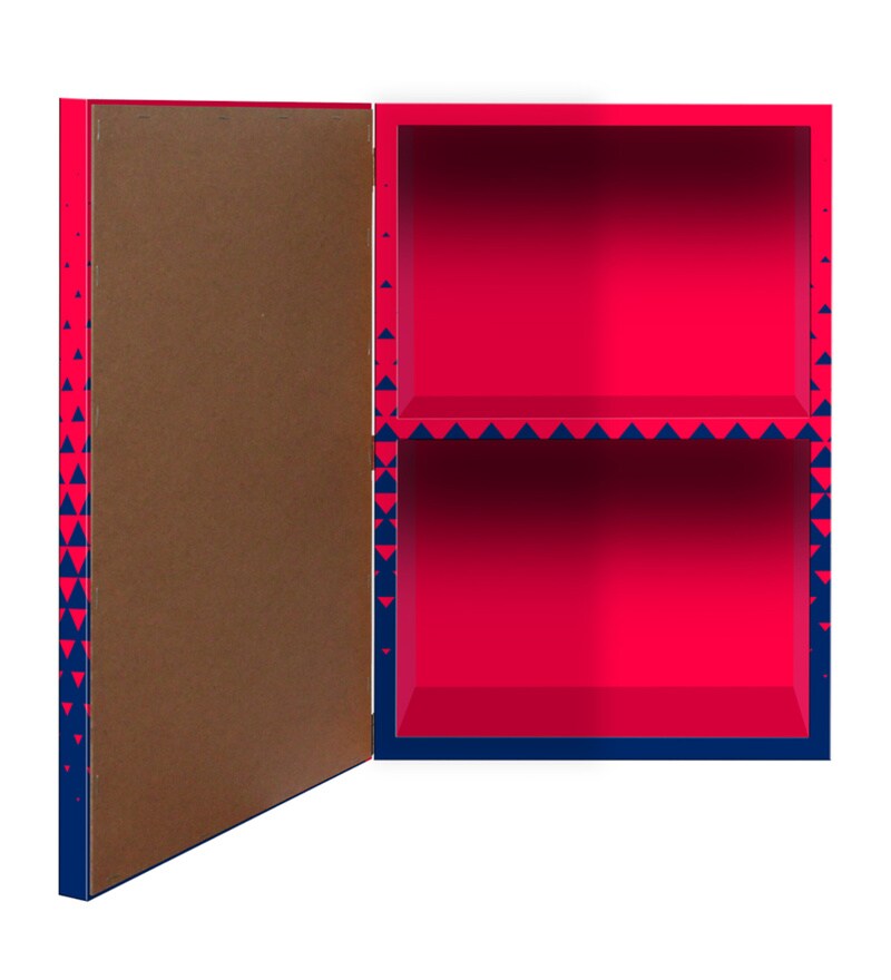 Buy MDF Wall Cabinet With Mirror In Red By 999Store Online - Novelty ...