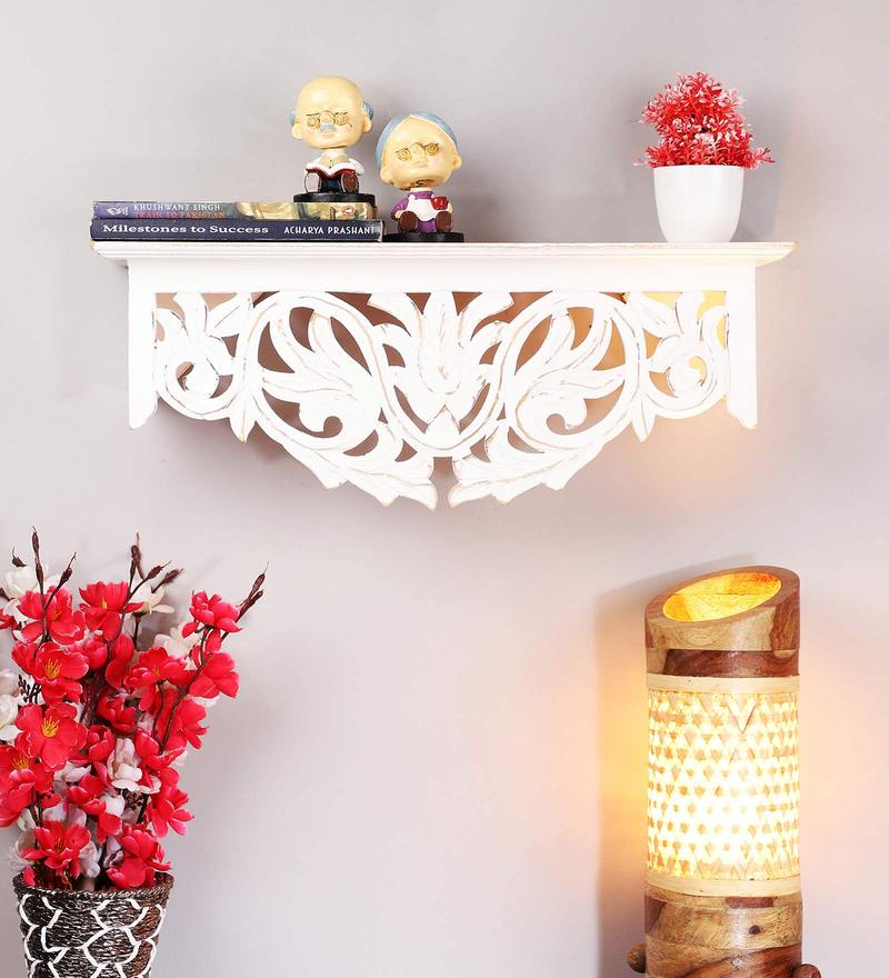 Buy MDF Wall Shelf In White By The Urban Store Online - Traditional ...