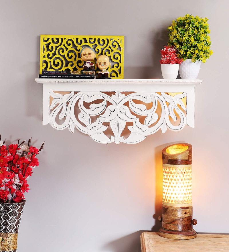 Buy MDF Wall Shelf In White By The Urban Store Online - Traditional ...